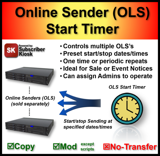 Second Life Marketplace - Online Sender Start Timer